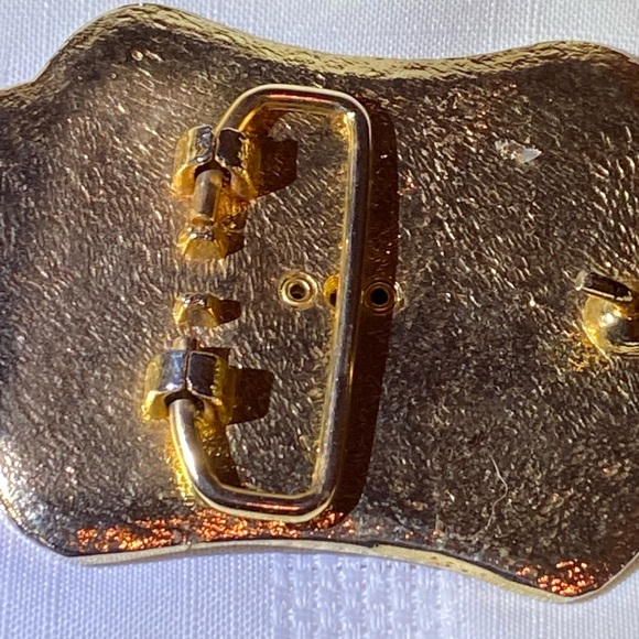 Accessories | Vintage Western Gray Faux Stone Golden Metal Cowboy Ranch ...